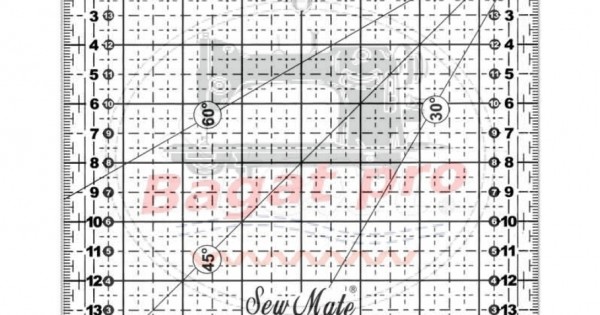 Lenjir za patchwork 16cm x16 cm